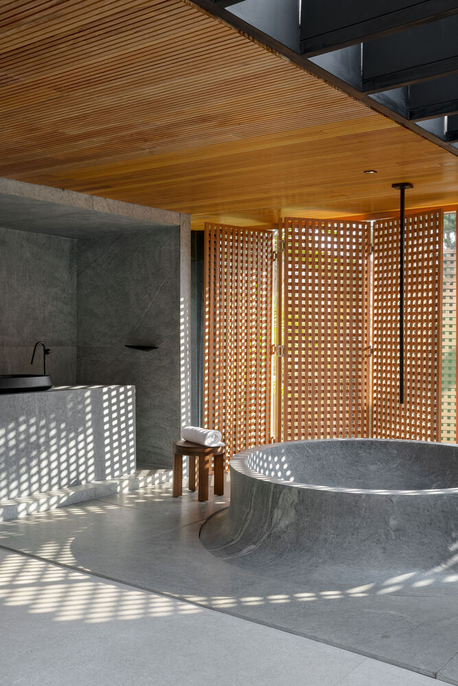 news: contemporary bungalow designed for a nature-immersive shower ...