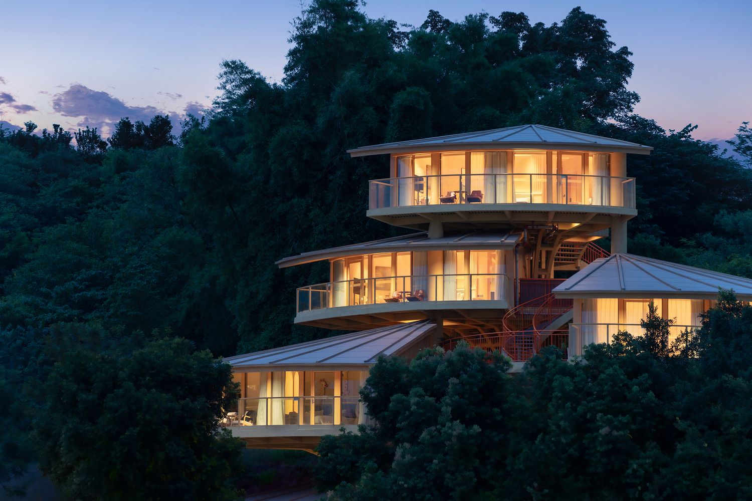 news: wh studio designs treehouse-like architecture with organic forms ...