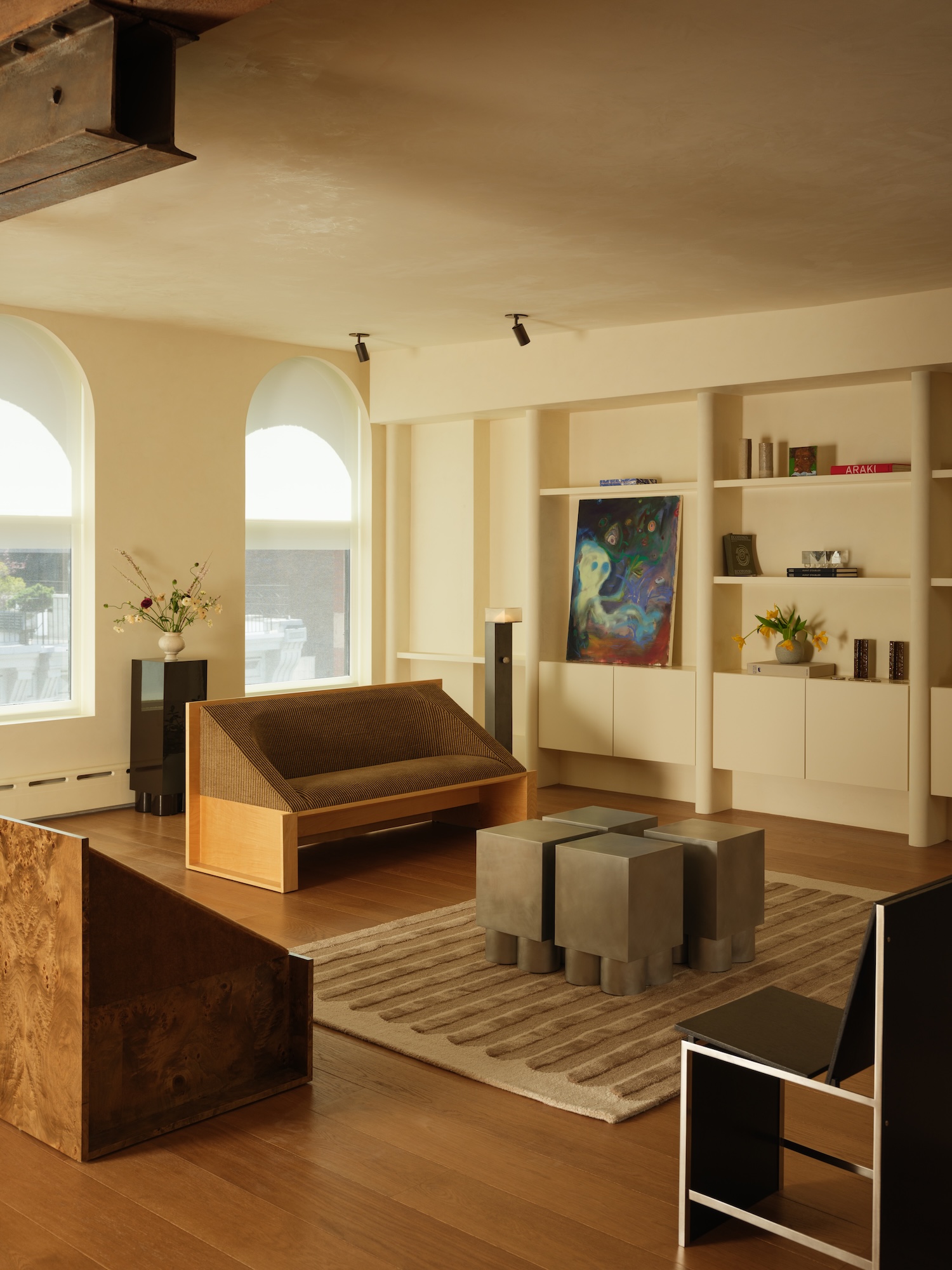 harrison street residence reimagines a tribeca loft with bare brick and ...
