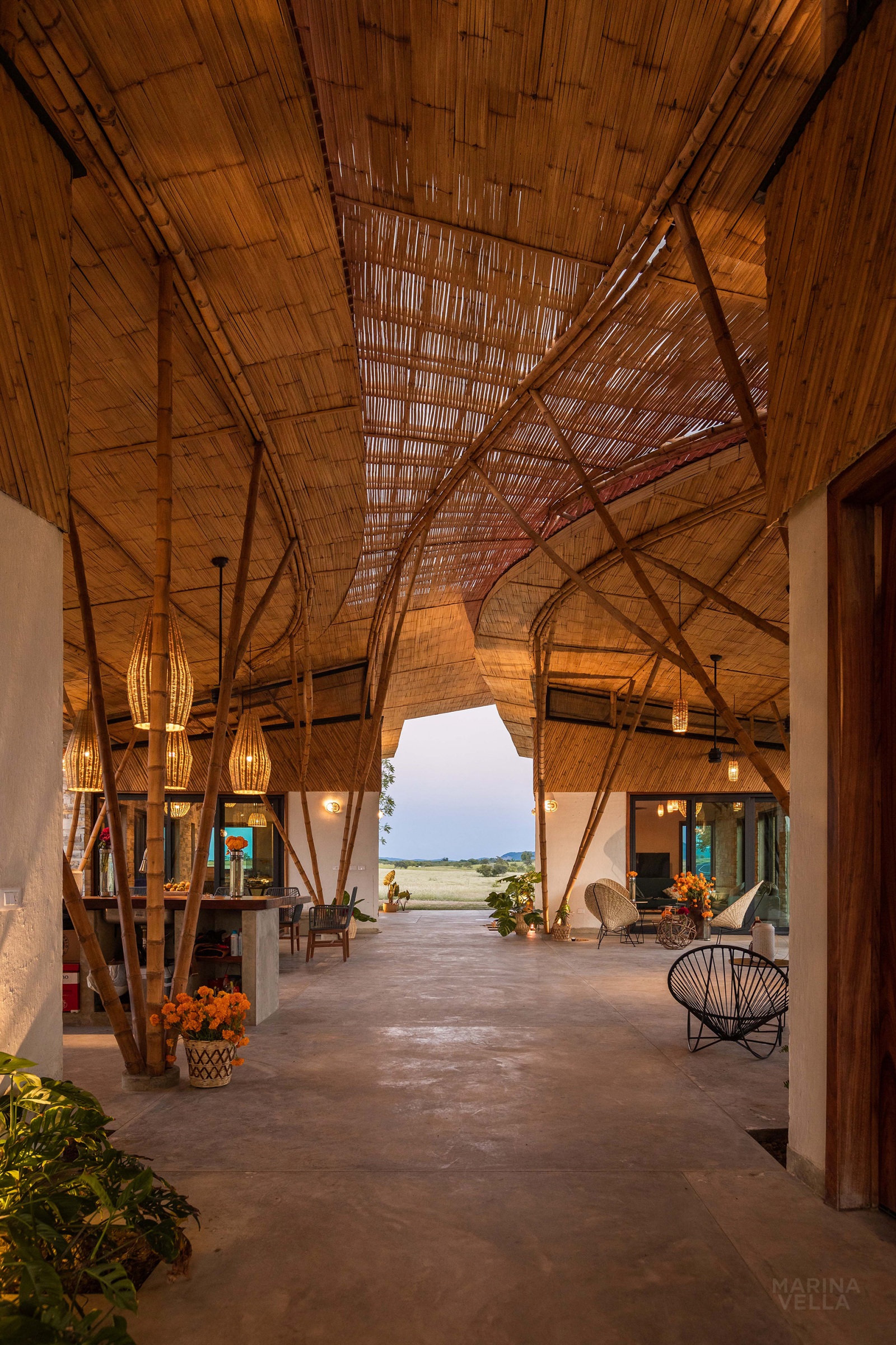 news: marina vella arquitectura utilizes locally harvested materials to ...