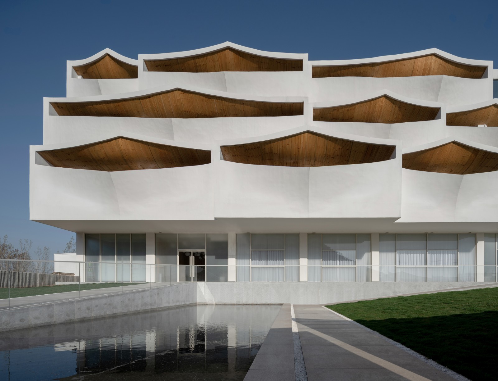 inside the transclucent sky yard hotel in henan china: project by ...