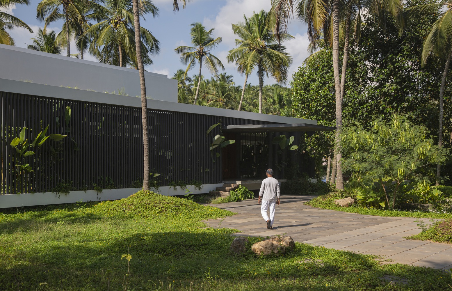 screen the lantern house embraces courtyard living surrounded by nature ...