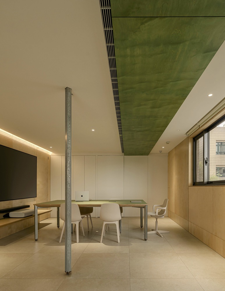 news: subtle green and neutral tones create an open and relaxing work ...