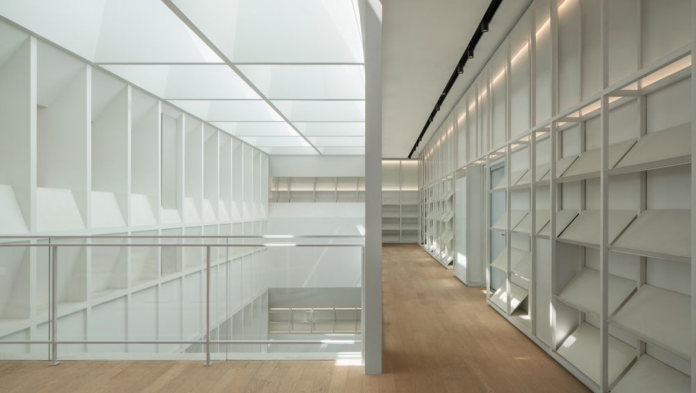 the minimalist transformation of a traditional library in pinggu ...