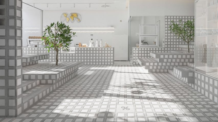 peek into % arabica in bangkok with stepped brickwork seating: project ...