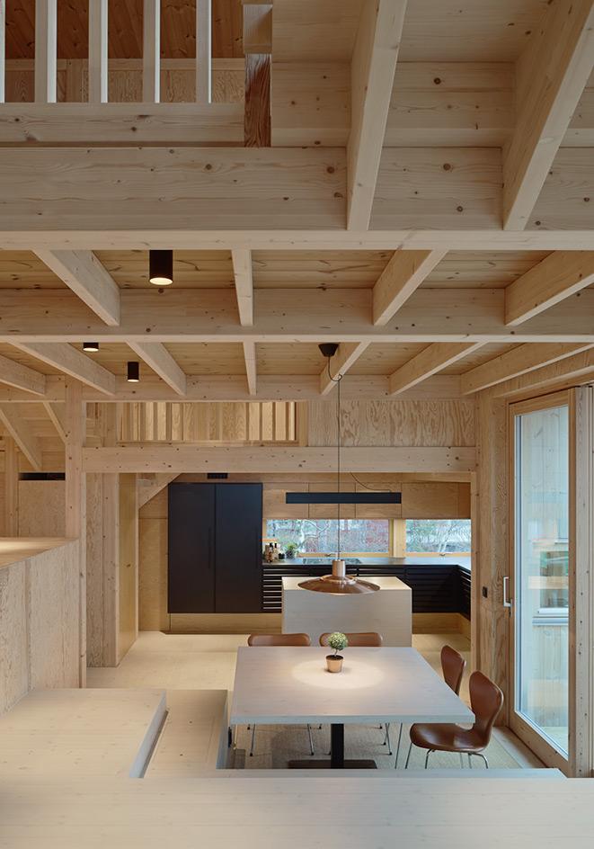 inside a scandinavian wooden nest, villa moelven project by widjedal ...