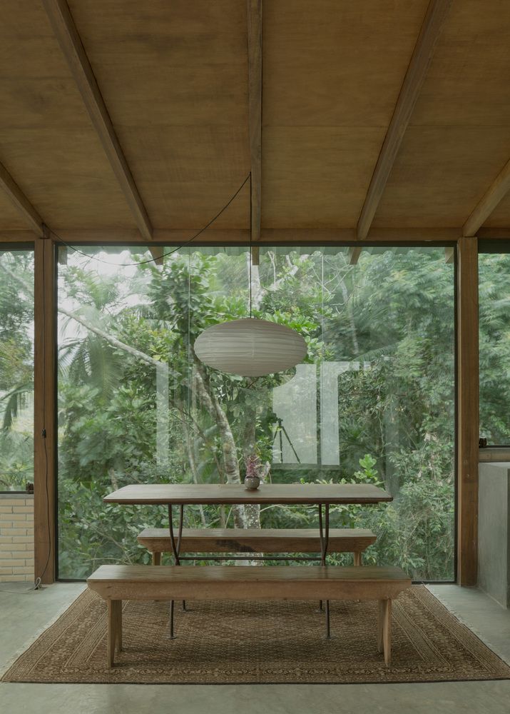stilted house in the trees naturally blend with brazilian tranquil ...