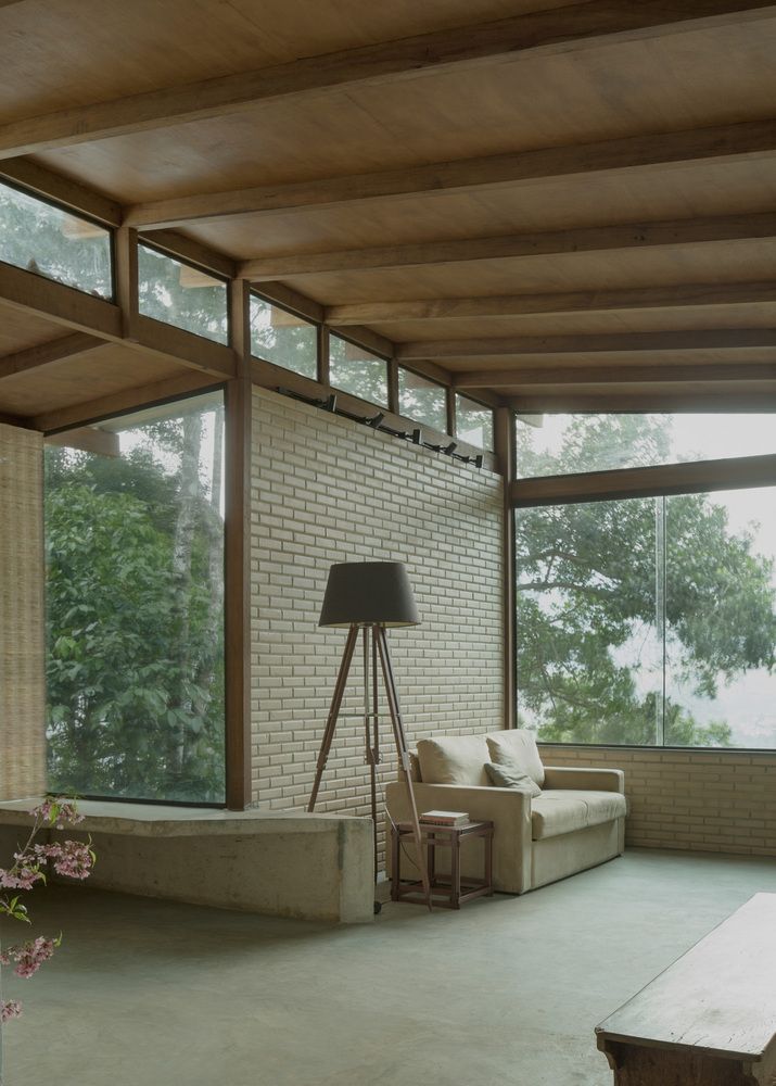 stilted house in the trees naturally blend with brazilian tranquil ...