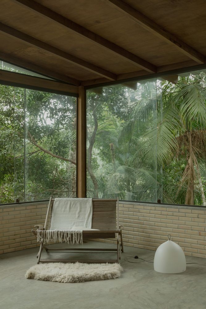 stilted house in the trees naturally blend with brazilian tranquil ...