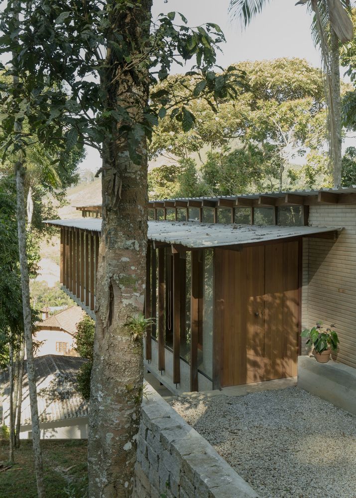 stilted house in the trees naturally blend with brazilian tranquil ...