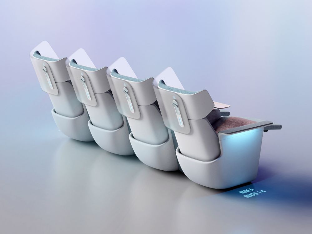 pastel-colored "sequel" chair designed for social distancing at the ...