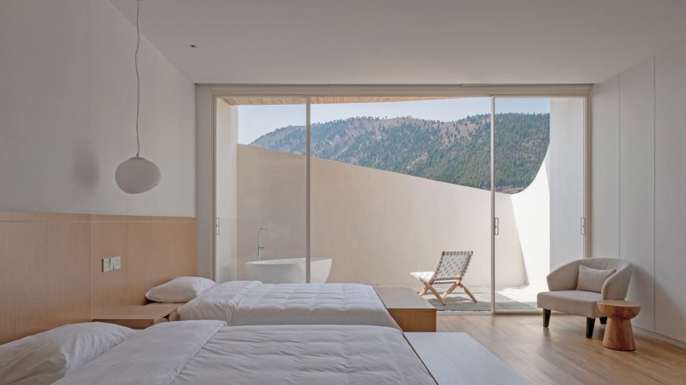 inside the transclucent sky yard hotel in henan china: project by ...