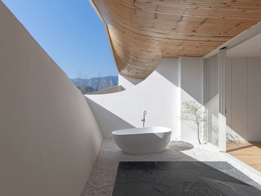 inside the transclucent sky yard hotel in henan china: project by ...