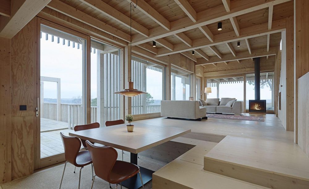 inside a scandinavian wooden nest, villa moelven project by widjedal ...