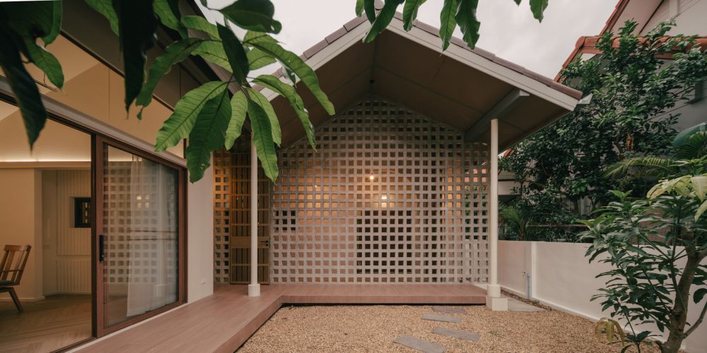 flow house combines nature and earthy materials for a cozy retirement ...