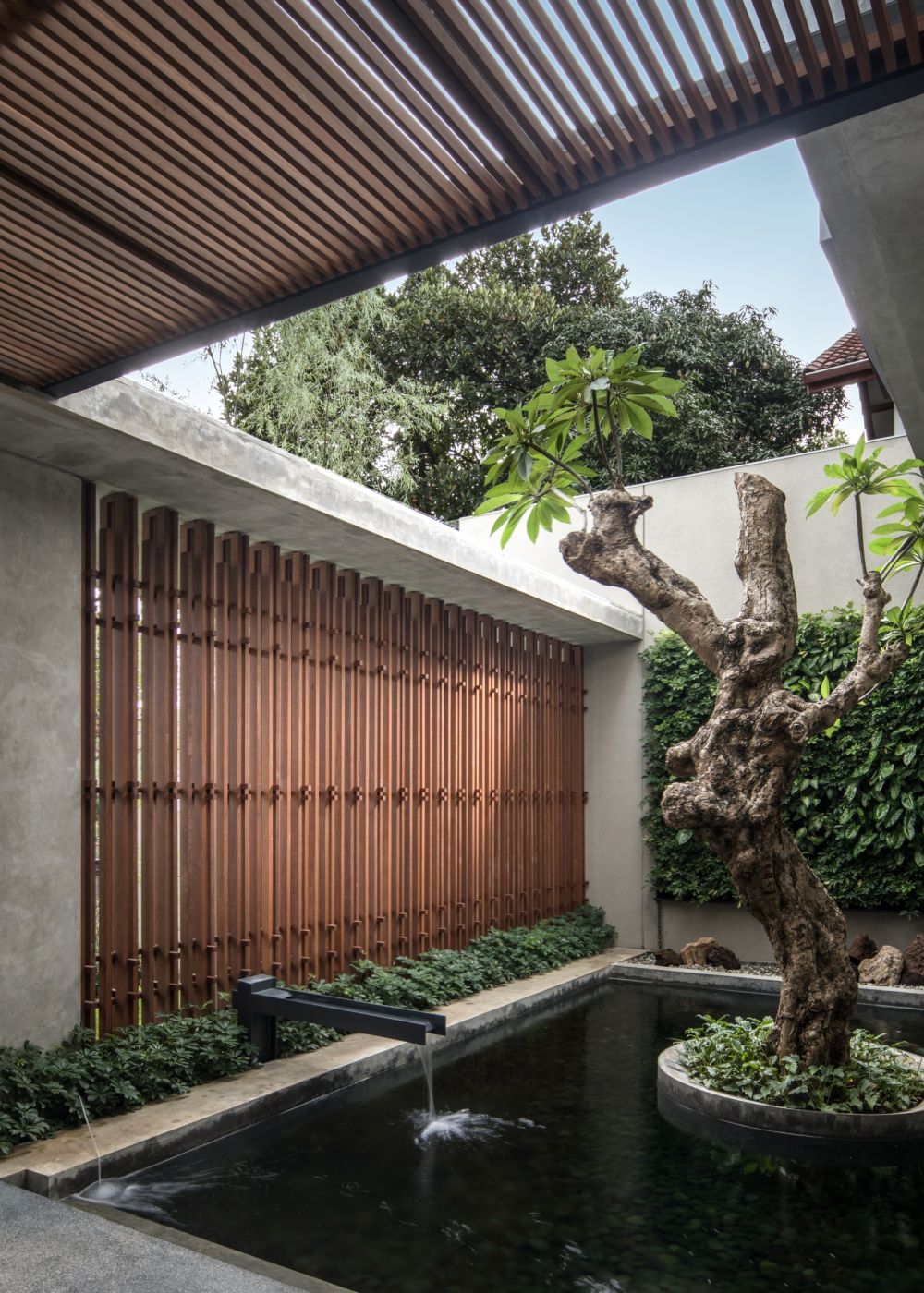 inside the stacking concrete box rj house: project by rakta studio ...