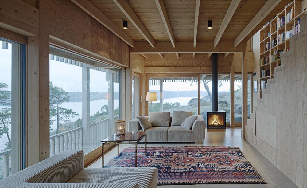 inside a scandinavian wooden nest, villa moelven project by widjedal ...