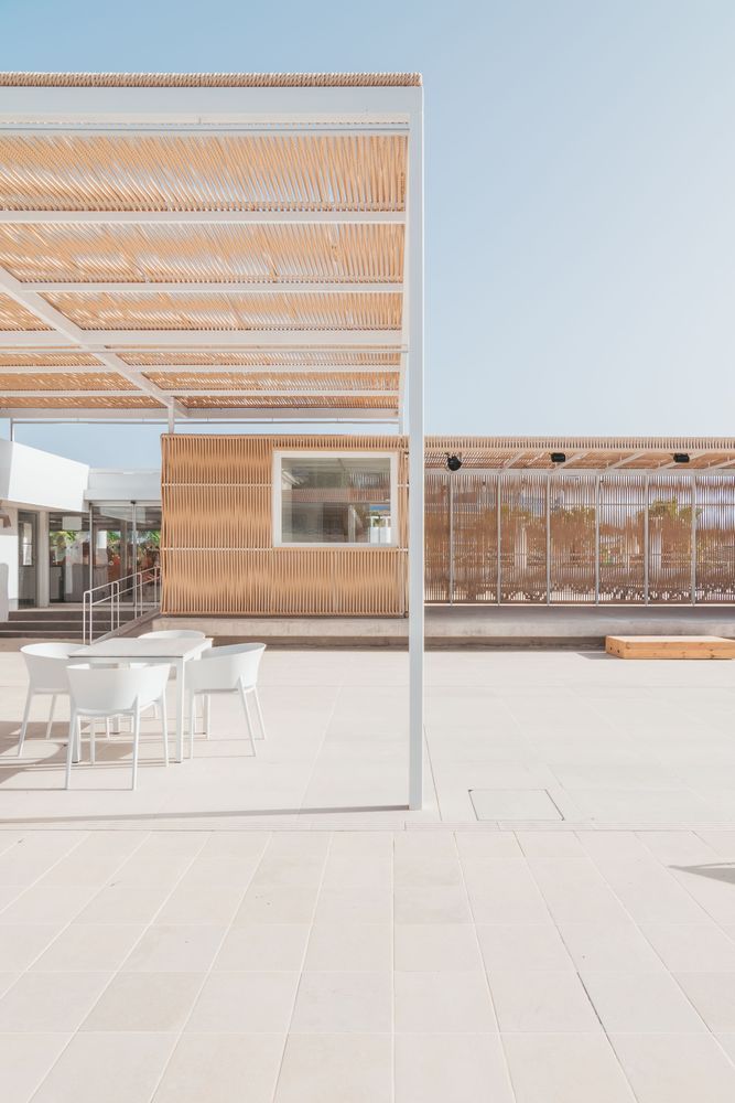 utilizing hand-woven canopy on hotel parque la paz refurbishment ...