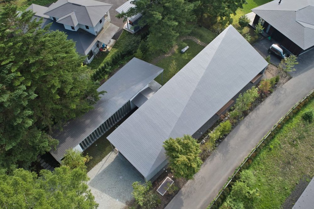 symbiotic is a japanese retirement house in modern industrial design ...