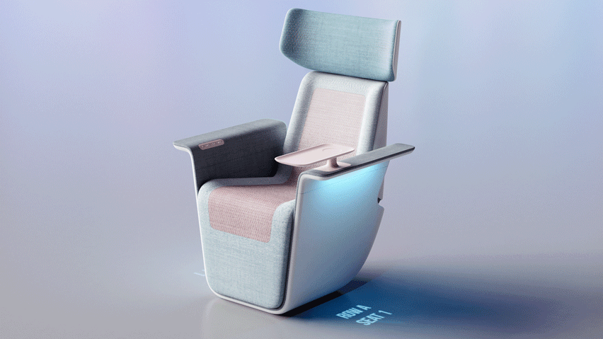 pastel-colored "sequel" chair designed for social distancing at the ...