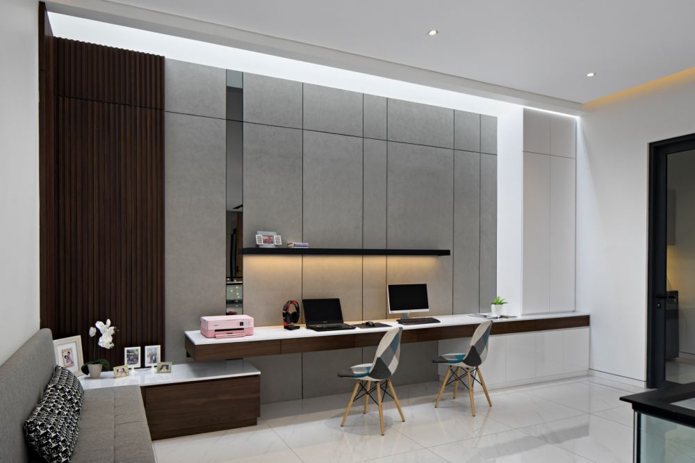 a modern and clean home design that imbues inevitable warmth in bandung ...