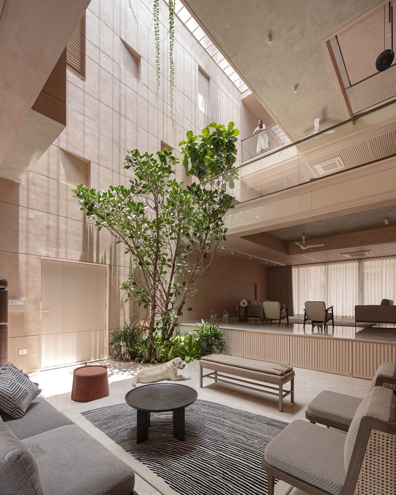 spacefiction studio completes a contemporary organic home with abundant ...