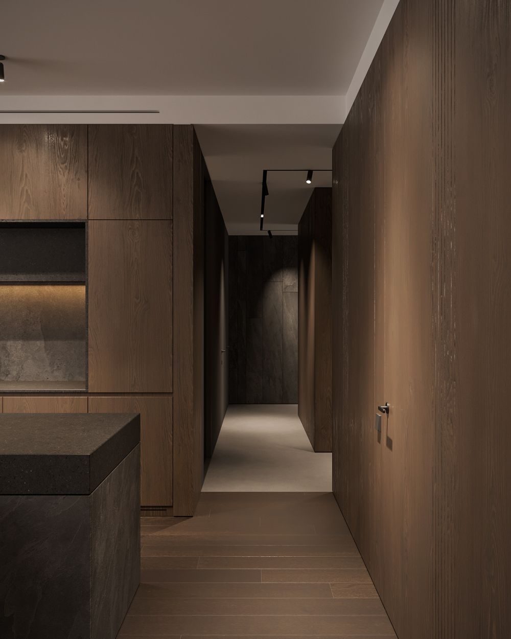 graphite apartment draws an elegant yet niche place to rest: project by ...