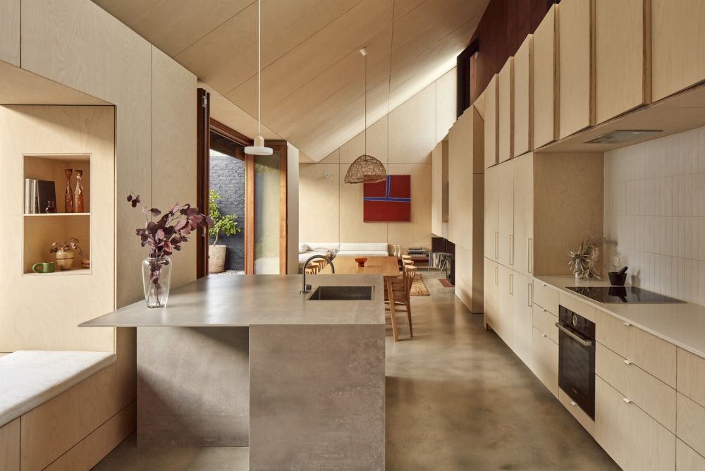 shadow house accentuates luminous serenity with wood and natural light ...