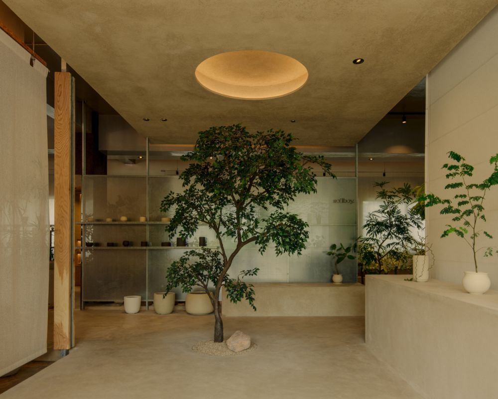 soilboy flagship store embraces natural minimalism through wabi-sabi ...