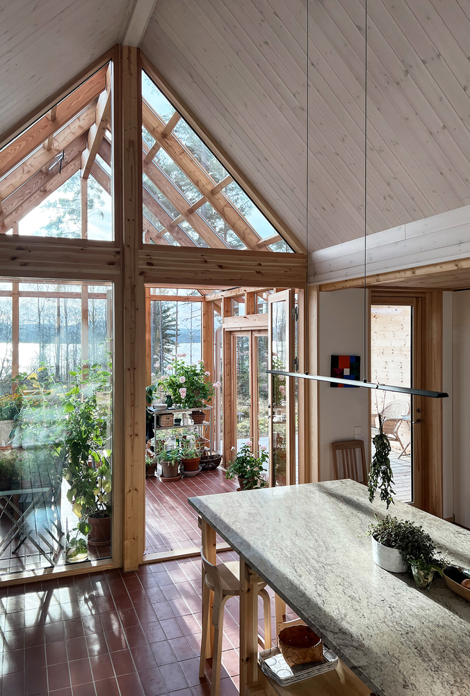 stockholm's tranquil courtyard house organized around a library ...