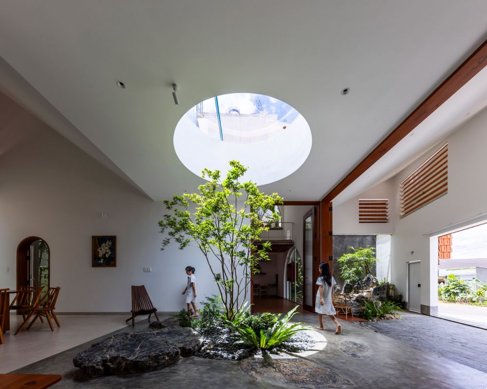 tile house exemplifies a harmonious unity of architecture and nature ...