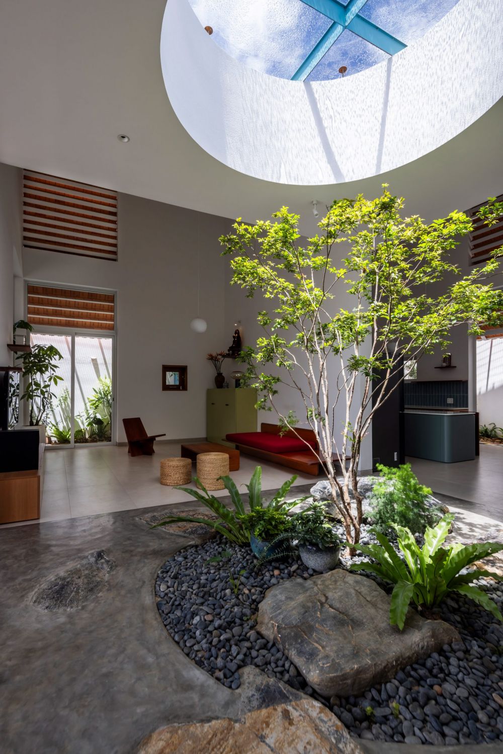 tile house exemplifies a harmonious unity of architecture and nature ...