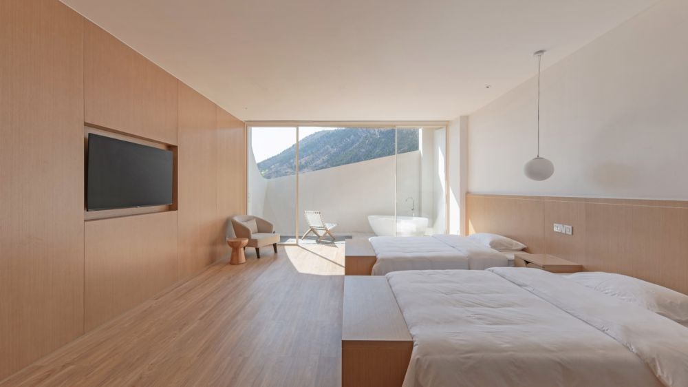 inside the transclucent sky yard hotel in henan china: project by ...